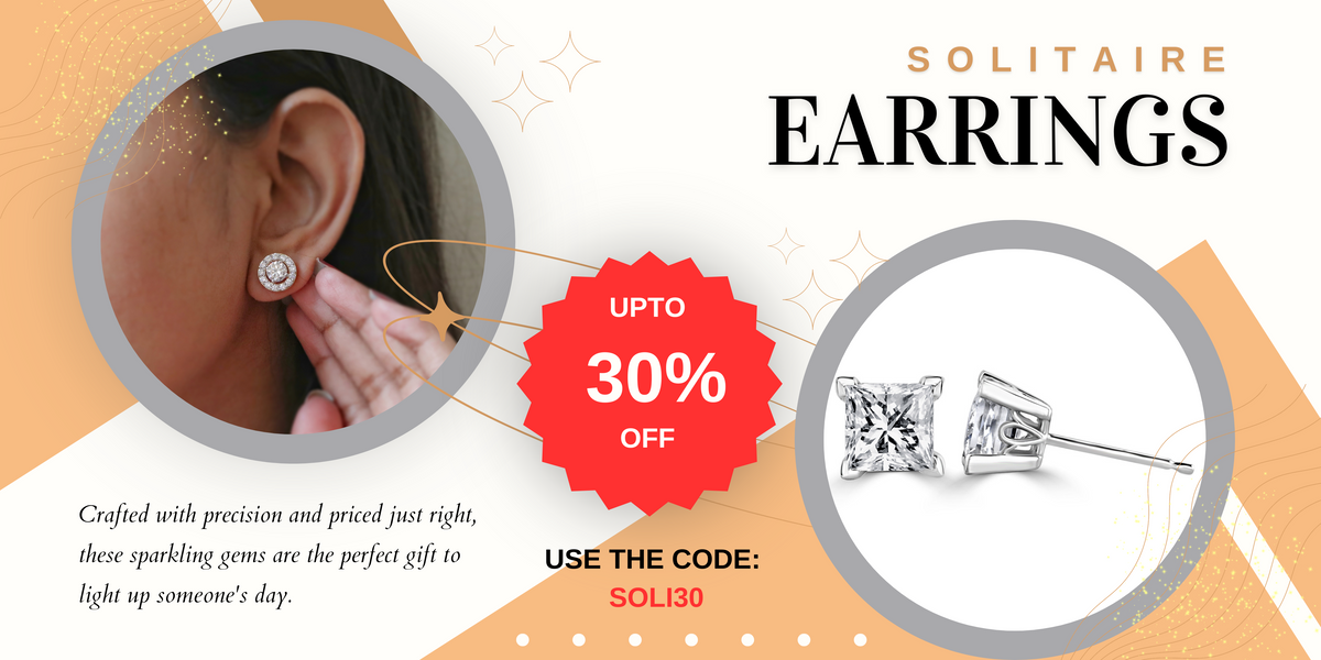 Buy Moissanite Solitaire Earrings for Women | Cutiefy